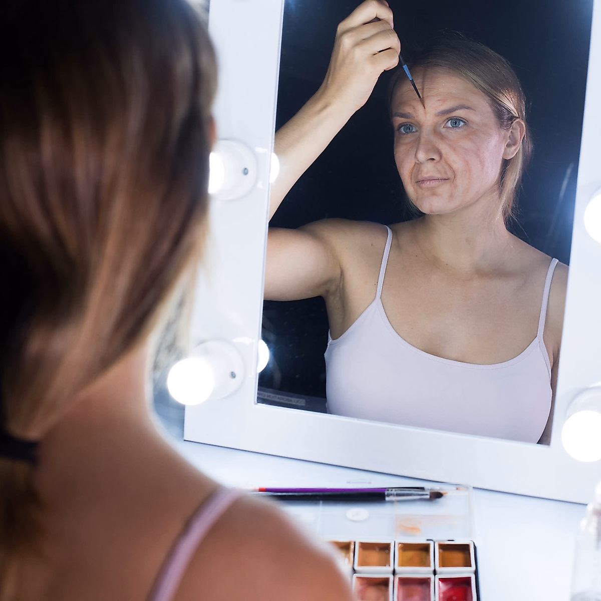 Narrative Cosmetics 12-Color Flesh Tone Alcohol-Activated Palette, Tattoo Cover, Highly Pigmented Professional SFX Makeup for Film, Theatre, TV