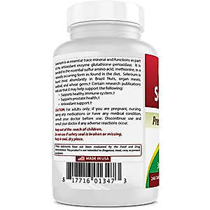 Best Naturals Selenium 200 mcg Supplement, 240 Count