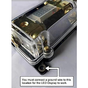 KCT Car Audio Digital Led Display Fuse Holder ANL Include 2 Fuses Distribution Block 1 Way in 2 Way Out