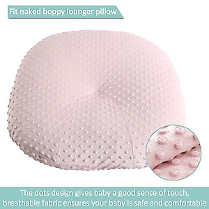 Owlowla Newborn Lounger Cover,Minky Removable Slipcover Fits Newborn Lounger for Baby Boy Girl(Blush Pink)