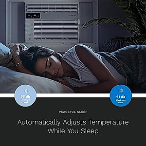 hOmeLabs Window Air Conditioner 10000 BTU - Smart Control, Eco Mode, LED Control Panel - Low Noise, Remote Control - Compatible with Alexa/Google Assistant - White - Ideal For Rooms up to 450 Sq. Ft.