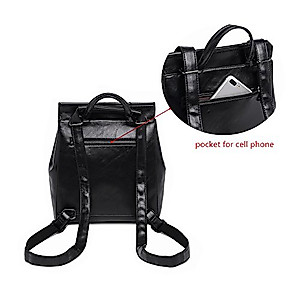 WINK KANGAROO Fashion Shoulder Bag Rucksack PU Leather Women Girls Ladies Backpack Travel bag (brown)