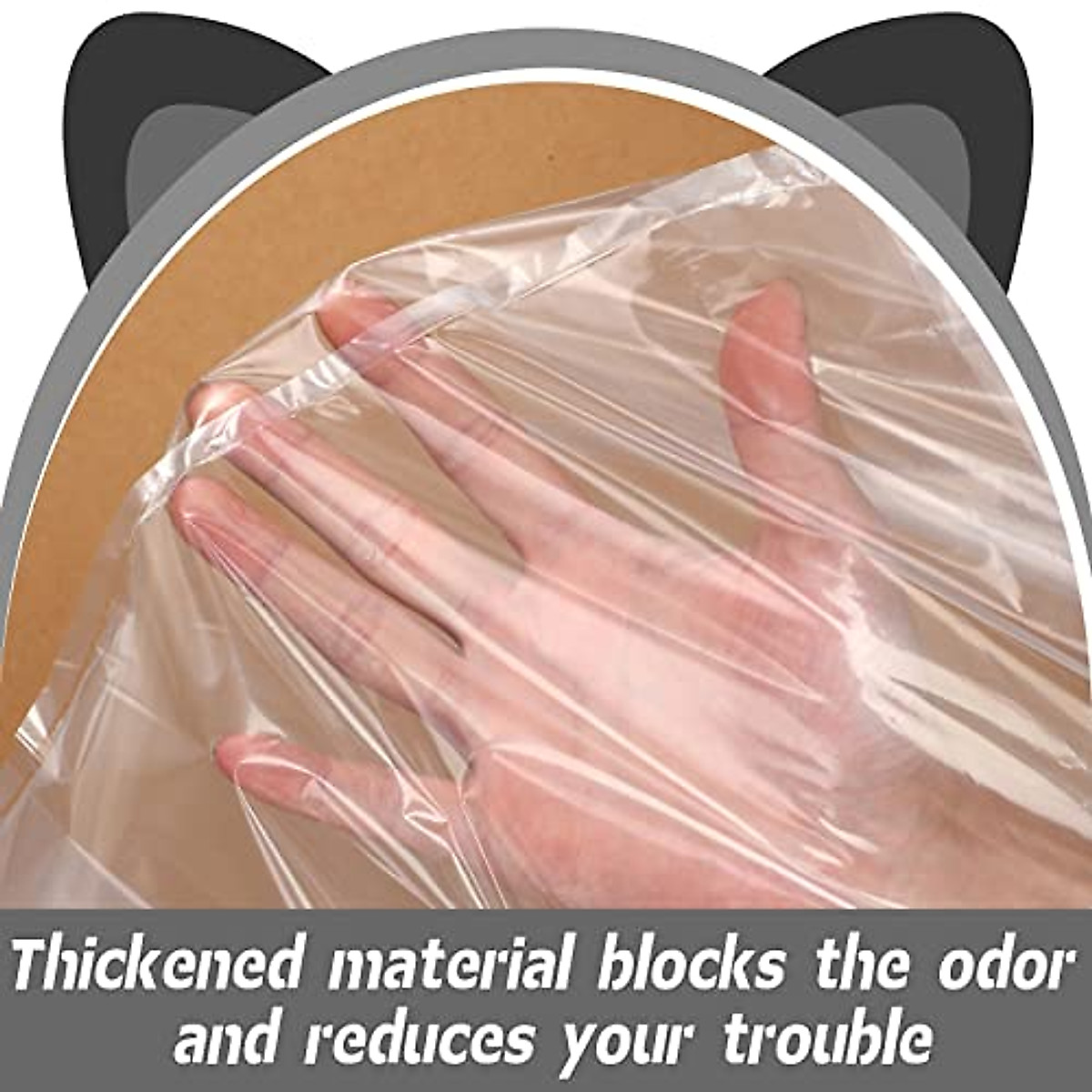 Teling 100 Pack Cat Litter Box Liner Bags Waste Drawer Liners for Litter Box Compatible with Litter Robot 3/ 4, 9-11 Gallons Cat Litter Bags Replacement Jumbo Cat Litter Liners for Cat Pan Waste Bin