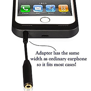 3 Pack Headset Audio Jack Extender, 3.5mm Headphone AUX Extension Adapter for Juice Pack, for Battery Charger Case, Power Case, for Smartphones, Tablets