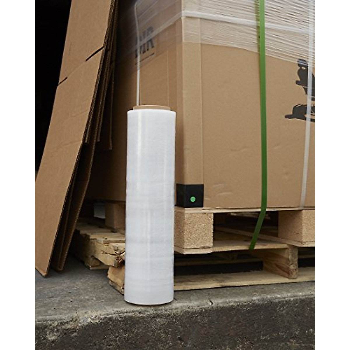 18 Inches X 1000 Feet Tough Pallet Shrink Wrap, 80 Gauge Industrial Strength Plastic Film, Commercial Grade Strength Film, Moving & Stretch Packing Wrap, for Furniture, Boxes, Pallets (8-Pack)