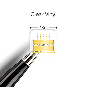 Birthday Planner Stickers / 54 Foiled Stickers (1/2”) / Celebration Party/Essential Productivity Life Planner Stickers/Bujo Bullet Journaling/Appointments (1 Sheet, Rose Gold Foil)