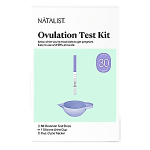 Natalist Ovulation Tests Home Fertility Predictor Kit for Women with Urine Cup, Clear & Accurate Rapid Result Tracker Helps Get Timing Right While Planning for Baby - 30 Count