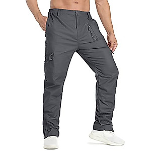 MAGCOMSEN Men's Cargo Work Pants Lightweight Tactical Military Pants BDU Pants Ripstop Army Pants Combat Hunting Pants Grey,34