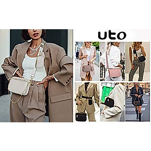 UTO Small Crossbody Bags for Women 3 in 1 Trendy Belt Purse Fashion Designer Mini Cute Sling Fanny Chest Pack