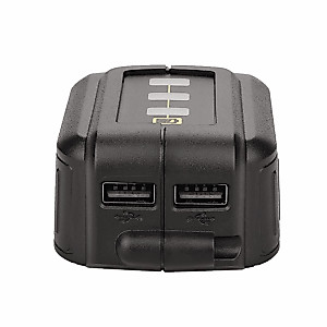 Qjin USB Charger for Dewalt 10.8V - 20V Battery, Power Tool Battery Charger Adapter (Battery Not Included)