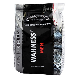 Waxness Wax Necessities Barbero Grooming Hard Wax Steel for Men 1.1 Pounds