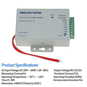 OBO HANDS RFID Door Access Control System Keypad +NC Electric Drop Bolt Lock+Power Supply+Exit Button +10pcs Fobs/Cards