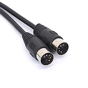 GLHONG MIDI Y Splitter Cable Adapter, Din 5 Pin Female Jack to Dual 2 Male Plug Socket MIDI Cable for MIDI Mixers,MIDI Keyboards,Music Mixers Electronic Pianos