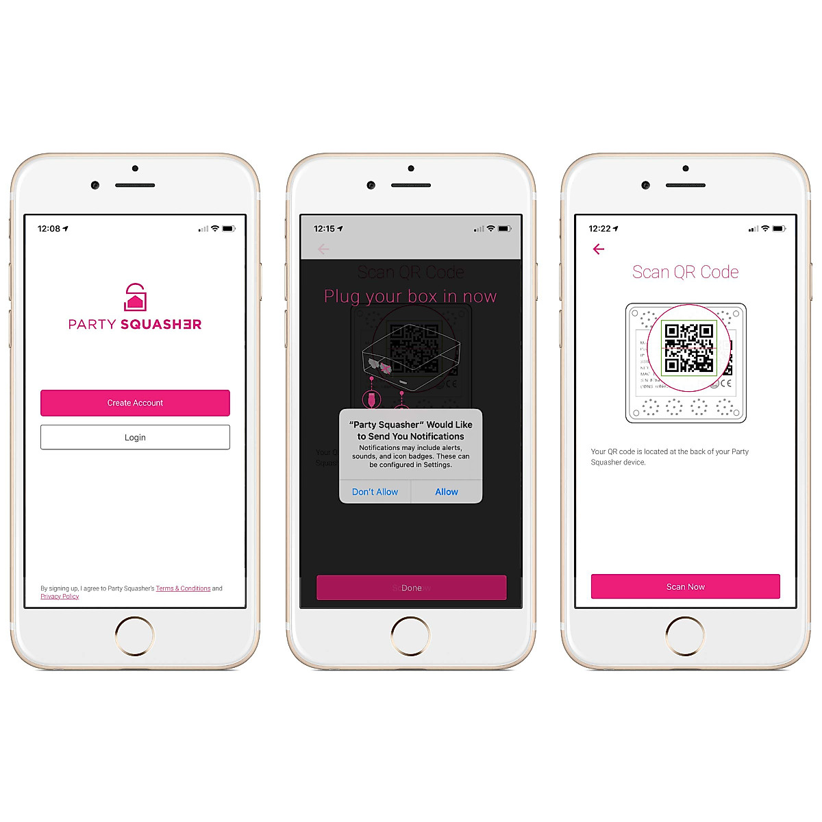 Party Squasher Home Occupancy Monitoring Service: Whole Home Sensor and Mobile App with 1-Year Subscription