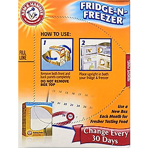 Arm & Hammer Baking Soda, Fridge-N-Freezer Pack, Odor Absorber, 14 oz - 2 Pack