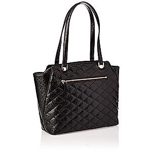 GUESS Women's Astrid Quilted Logo Tote Bag Handbag - Black