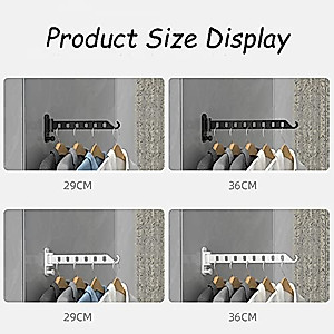 XYXHEII Clothes Drying Rack Wall Mounted, Clothes Drying Rack Folding Indoor, Wall Mounted Clothes Drying Rack, Folding Clothes Hanger Wall Mounted, Space-Saver Durable