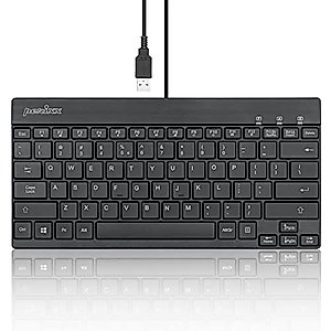 Perixx PERIBOARD-426 Wired Mini Low Profile Keyboard (Wired USB), US English Layout (11665)