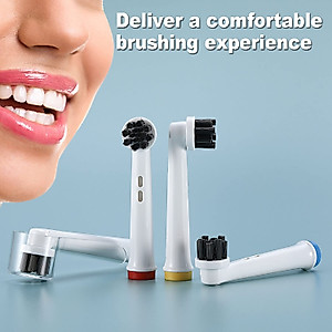 Charcoal Replacement Toothbrush Heads 12 Pk for Oral B Electric Toothbrush with 2 Pk Brush Heads Replacement Protection Covers