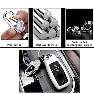 Savzokiw Key Chain with (2 Extra Key Rings) cute Car Keychain for Men and Women (Silver)