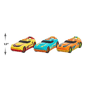 Hot Wheels Glow Riders 3-Pack Set, Red Teal and Yellow Toy Cars with Lights and Sounds, Amazon Exclusive, by Just Play