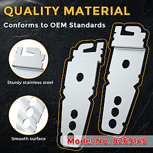 8269145 Dishwasher Mounting Bracket Replacement Parts, 2 Pack Undercounter Dishwasher Brackets - Exact Fit for Whirlpool Ken-More Kitchen-Aid Maytag, etc. Comparable to OEM 8269145 / WP8269145