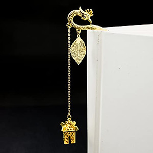 Rubyurphy Exquisite Gift Bookmarks, Metal Phoenix Bookmark, Gifts for Women, Kids, Bookworm and Book Lovers，Bringing You The Perfect Reading Experience（Gold）