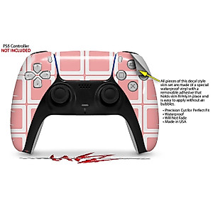 WraptorSkinz Skin Wrap compatible with Sony PS5 DualSense Controller Squared Pink (CONTROLLER NOT INCLUDED)
