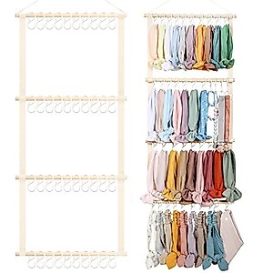 POVETIRE Headband Holder Head Bands Organizer for Girls, Baby Headbands Hair Accessories Organizer Storage Wall Hanging Decor for Nursery Toddler Girls Room…