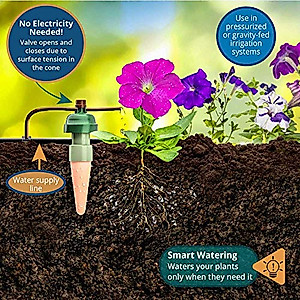 Blumat Drip System - 12 Pack Medium Deluxe Kit with Reservoir - Smart Automatic Watering System, Great for Vacation, Made in Austria