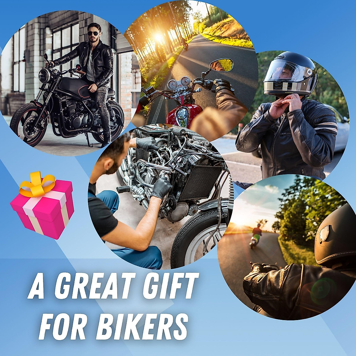 Onebttl Biker Dad Motorcycle Gifts for Men, Tumbler Travel Coffee Mug, Grandpa, Rider, Stainless Steel 20oz/590ml - Much Cooler