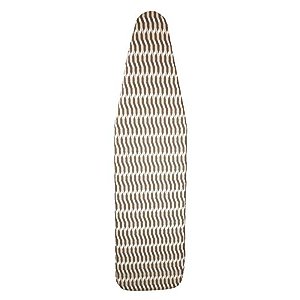 HOMZ 1915078 Premium Standard Width Ironing Board Cover and Pad, Taupe/Brown/White Pattern