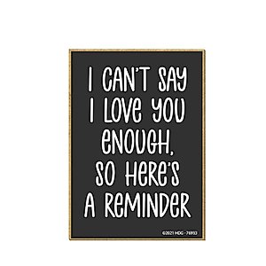 Honey Dew Gifts, I Can't Say I Love You Enough So Here's a Reminder, 3.5 Inches by 2.5 Inches, Locker Decorations, Refrigerator Magnets, Fridge Magnets, Decorative Magnets, Sayings Magnets