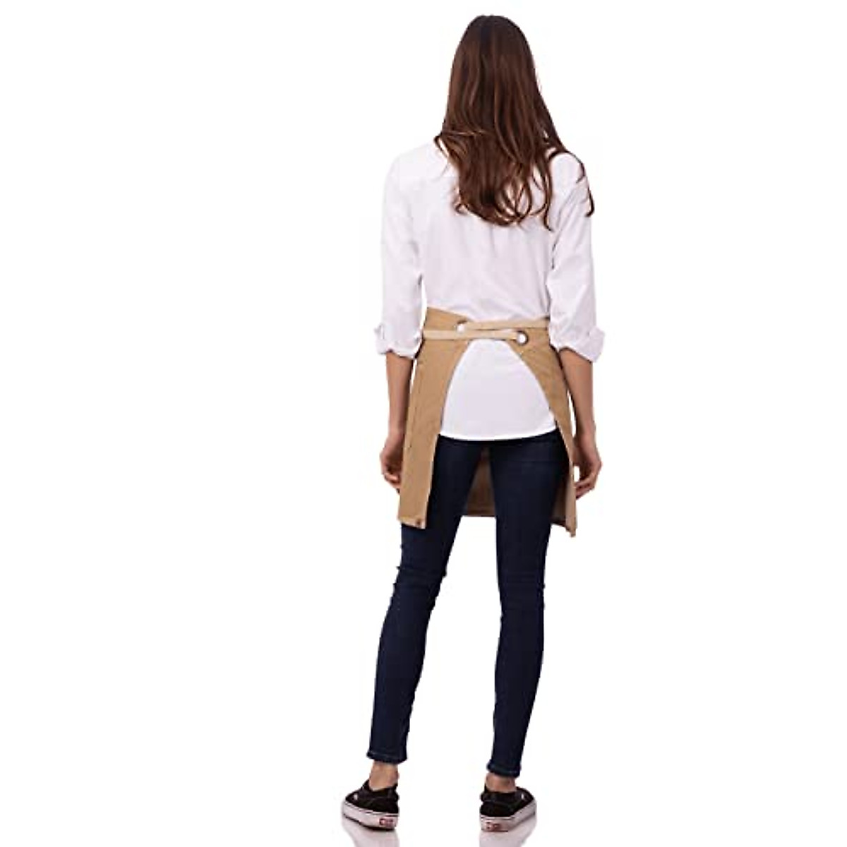 Chef Works Unisex Austin Half Bistro Apron, Natural, One Size