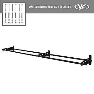 Valor Fitness Exercise Ball Storage - BG-53 Adjustable Wall Mounted Ball Rack, Basketball Rack for Basketballs, Wall Balls, Medicine Balls, and Slam Balls, Stability Balls, etc.”