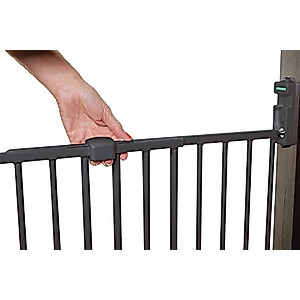 Dreambaby Broadway Extra-Wide Baby Safety GRO-Gate - with EZY Check Indicator Feature - Fits Openings 30-53 inches Wide - Charcoal - Model L2116