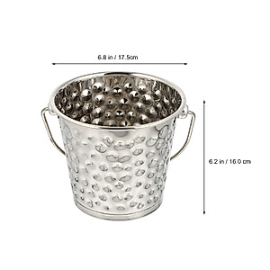 Cabilock 1pc Stainless Steel Ice Bucket Mini Buckets Stainless Steel Container Stainless Steel Wine Snack Container Wine Bucket Containers with Lids Household Stainless Steel Hammer