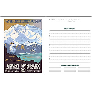 National Parks Poster Art of The WPA Monthly Planner 2021, 7.5" x 9.75" Spiral Bound