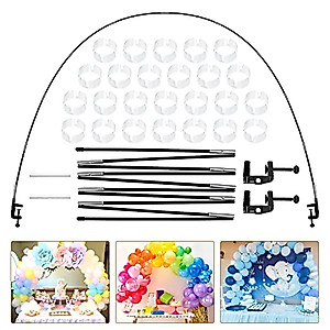 Newmemo Table Balloon Arch Kit 12ft, Balloon Arch Stand for Different Table Size Party Backdrop Decoration for Birthday Wedding Graduation Baby Shower Bachelor Party Supplies Globos Balloon Accessory