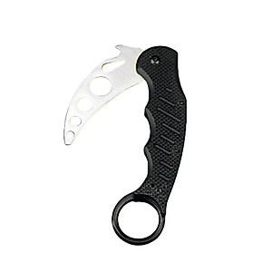 SWDAE Karambit Trainer Knife, Folding Pocket Knife, Dull Liner Lock, G10 Anti-Slip Stainless Steel Handle, Finger Holes, Pocket Clip