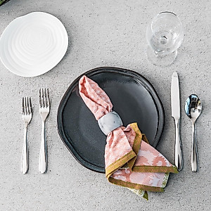 Fortessa Grand City 18/10 Stainless Steel Flatware, 5 Piece Place Setting, Service for 1 , Silver -