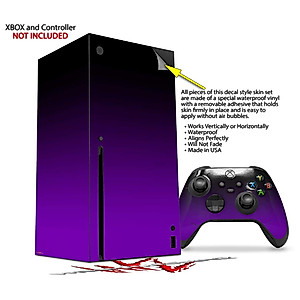 WraptorSkinz Skin Decal Vinyl Wrap compatible with the XBOX Series X Console and Controller - Smooth Fades Purple Black (GAMING CONSOLE NOT INCLUDED)