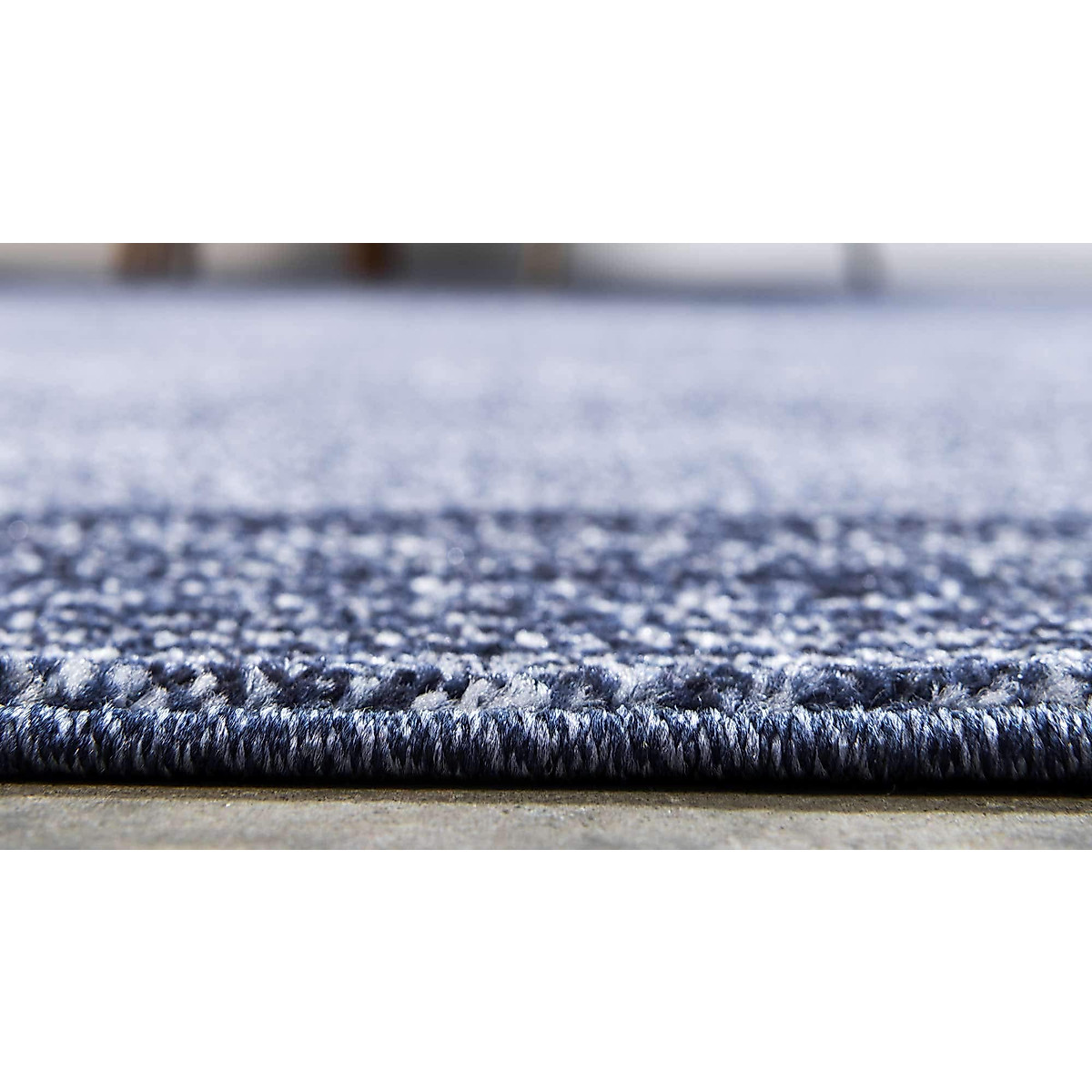 Unique Loom Del Mar Collection Area Rug - Abigail (5' 3" x 8' Rectangle, Navy Blue/ Blue)