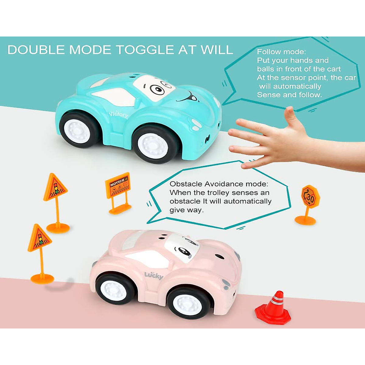 XINGXING Children Magic Hands Control Intelligent Induction Music Follow The Car, Intelligence Development Emotional Hands-On Brain Car Toys, Kids Toys Age 3+