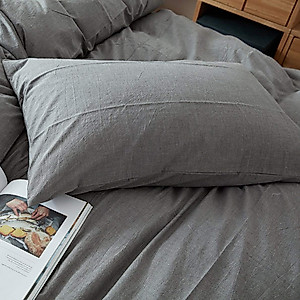 FACE TWO FACE Bedding Duvet Cover Set 3 Pieces 100% Cover Linen Like Textured Breathable Durable Soft Comfy
