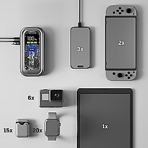 Portable Car Battery Jump Starter - 1500A Peak 12800mAh (Up to 7.5L Gas or 6.0L Diesel Engine) 12V Auto Battery Booster Portable Power Pack with Indicator Light Jumper Cables, QC 3.0 and LED Light