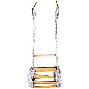 FGQCBBYC Fire Escape Ladder, Fire Escape Ladders 2-8 Storey Indoor/Outdoor Rope Ladder Escape from Window and Balcony Fast to Deploy/10M/33Ft