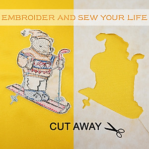 New brothread Cut Away Machine Embroidery Stabilizer Backing 10" x 50 Yd roll - Medium Weight 2.5 Ounce - Cut into Variable Sizes - for Machine Embroidery and Hand Sewing