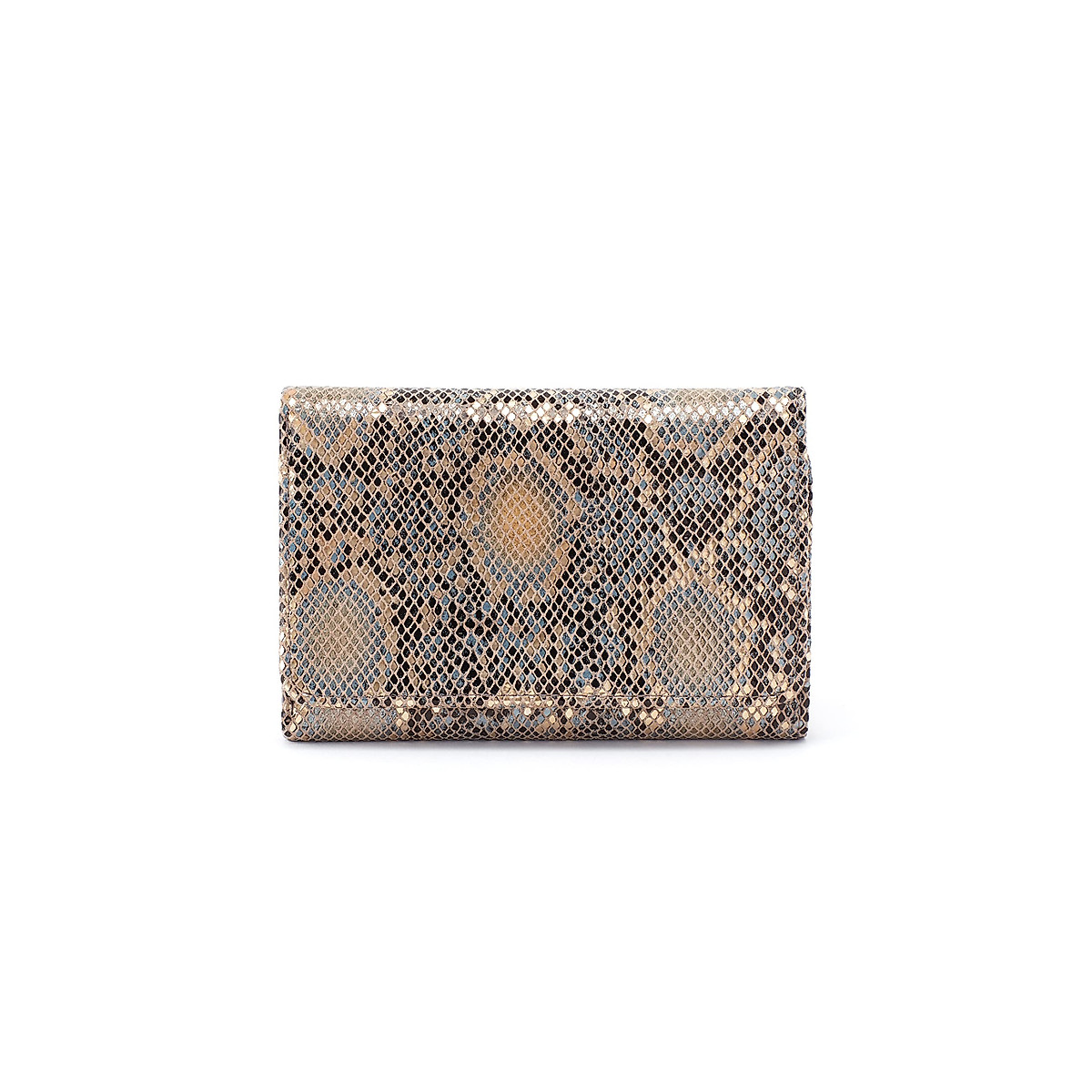 HOBO Jill Trifold Wallet Metal Snake One Size