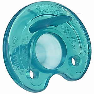 Philips Notched Newborn NICU Soothie Pacifier, Green, 0-3 Months, Hospital Binky - Natural Scent